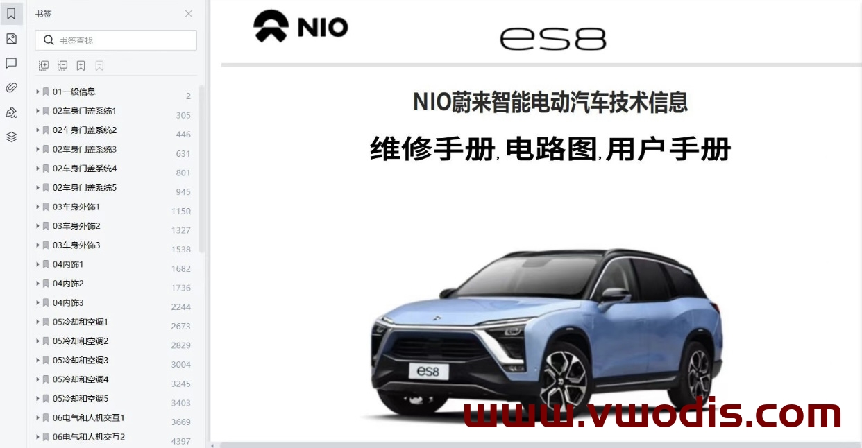 【Repair】Nio ES6 ES8 ET5 ET7 Service Manual+Circuit Diagram – VWODIS